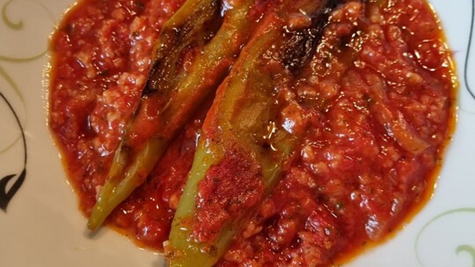 Jemista - grüne Paprika gefüllt mit Reis, griechisch von KristaMak