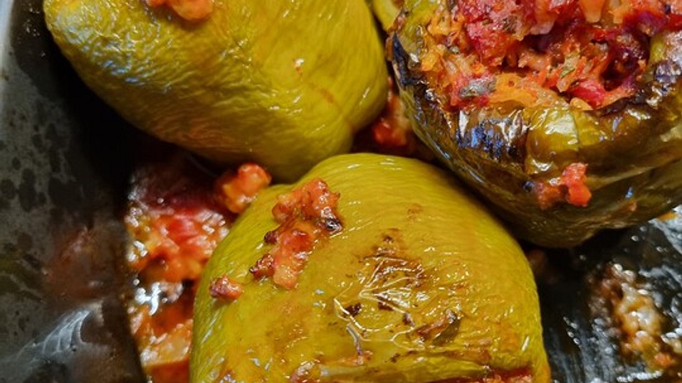 Jemista - grüne Paprika gefüllt mit Reis, griechisch von KristaMak