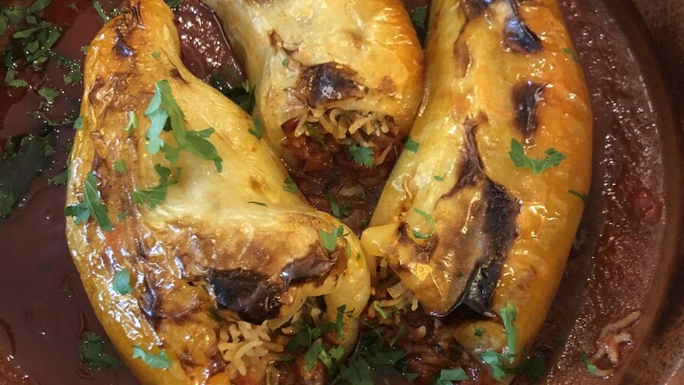 Jemista - grüne Paprika gefüllt mit Reis, griechisch von KristaMak