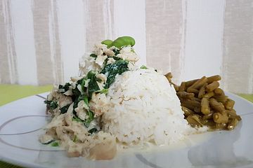 Hokifilet mit Blattspinat auf Reis von eichhörnchen91| Chefkoch