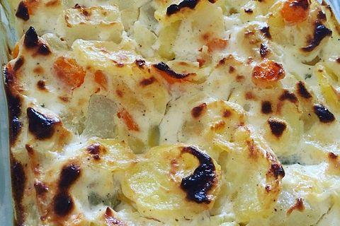 Stilvolle Kartoffelgratin Ohne Kase Fotos