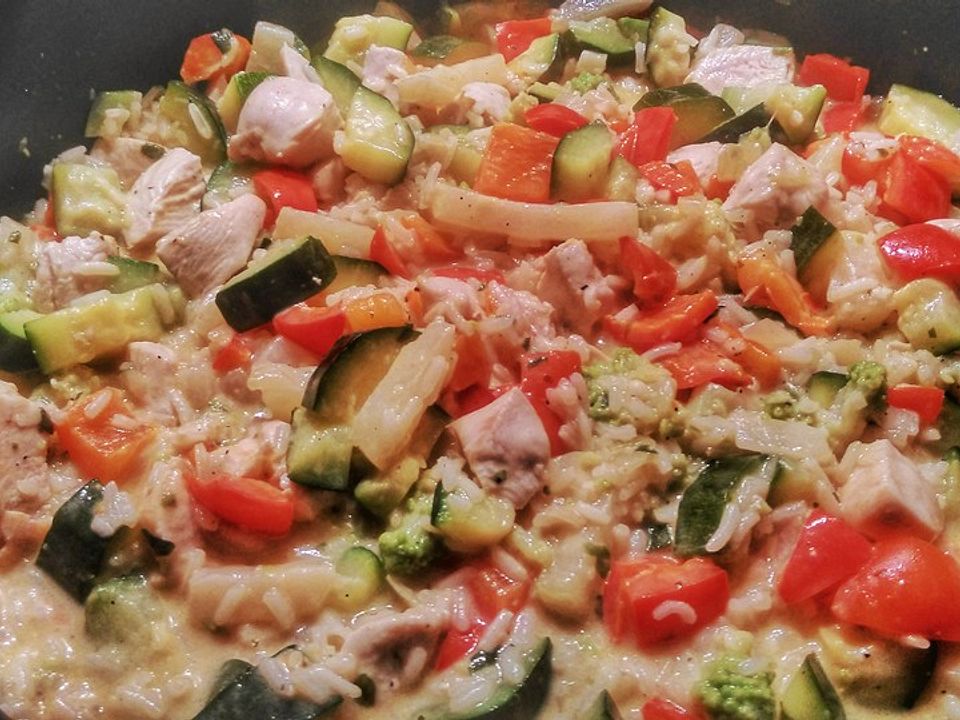 Gemüse-Hähnchen-Reis-Pfanne von Mucki_Ehlert | Chefkoch
