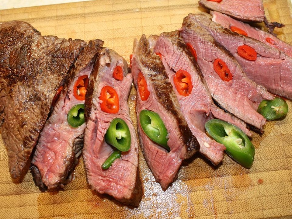 Steak gespickt mit Chilis von Klaumix| Chefkoch