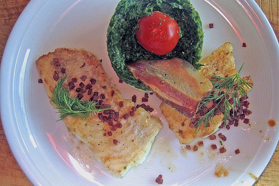 Schellfischfilet mit Kartoffel - Frisée Püree von schrat