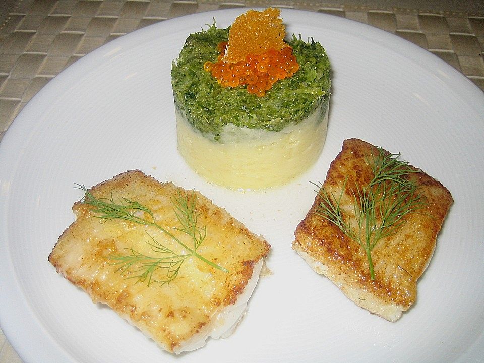 Schellfischfilet mit Kartoffel - Frisée Püree von schrat | Chefkoch