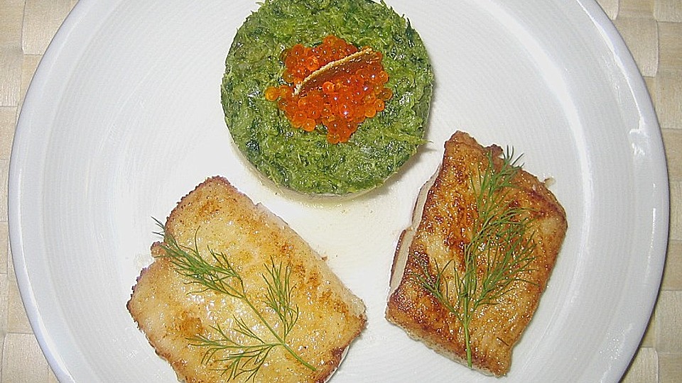 Schellfischfilet mit Kartoffel - Frisée Püree von schrat