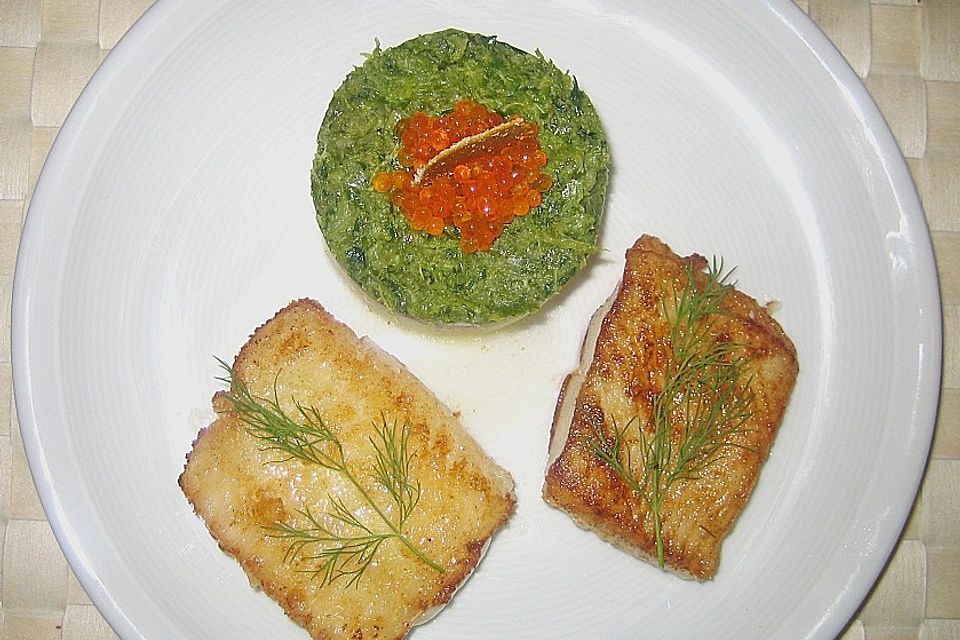 Schellfischfilet mit Kartoffel - Frisée Püree von schrat