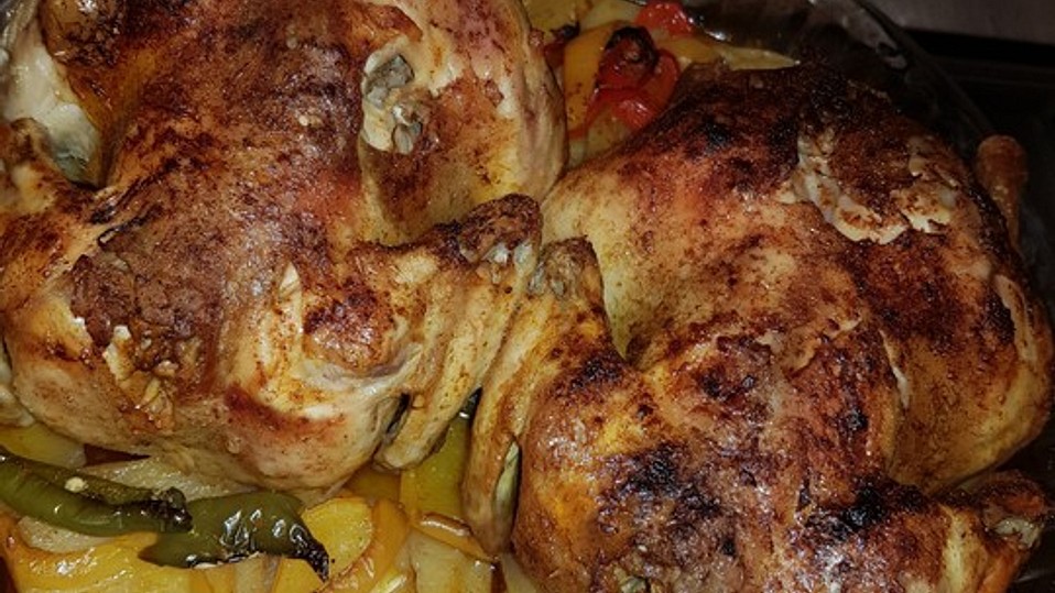 Gefülltes Hähnchen Im Backofen