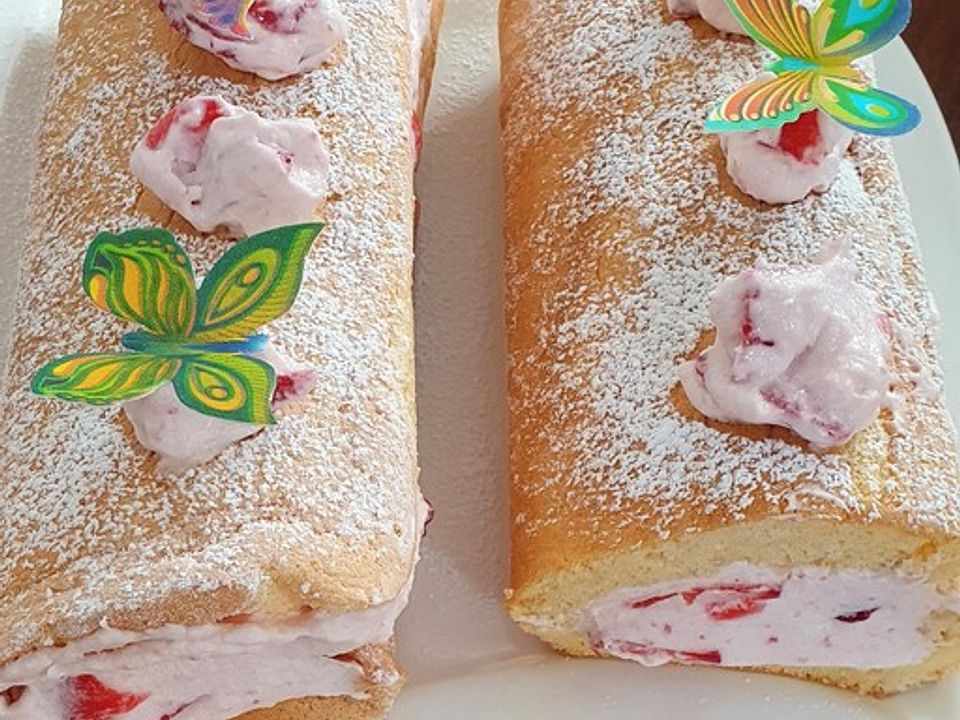 Großmutters Erdbeerrolle von keukenprutske| Chefkoch