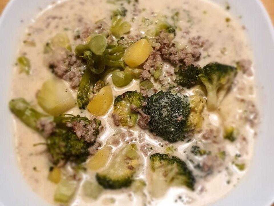 Brokkoli-Hackfleisch-Suppe von zahn-backfee| Chefkoch