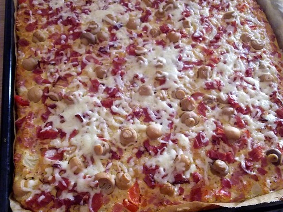 Low Carb Pizza mit Käseboden von sveni80 | Chefkoch