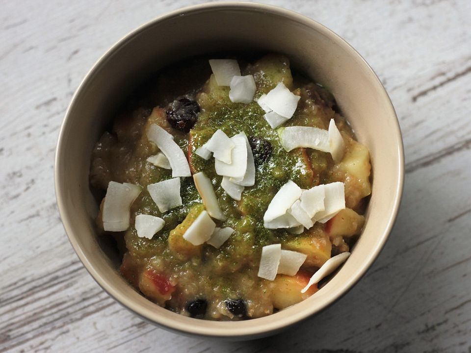 Apfel-Matcha-Porridge à la Gabi von gabriele9272| Chefkoch