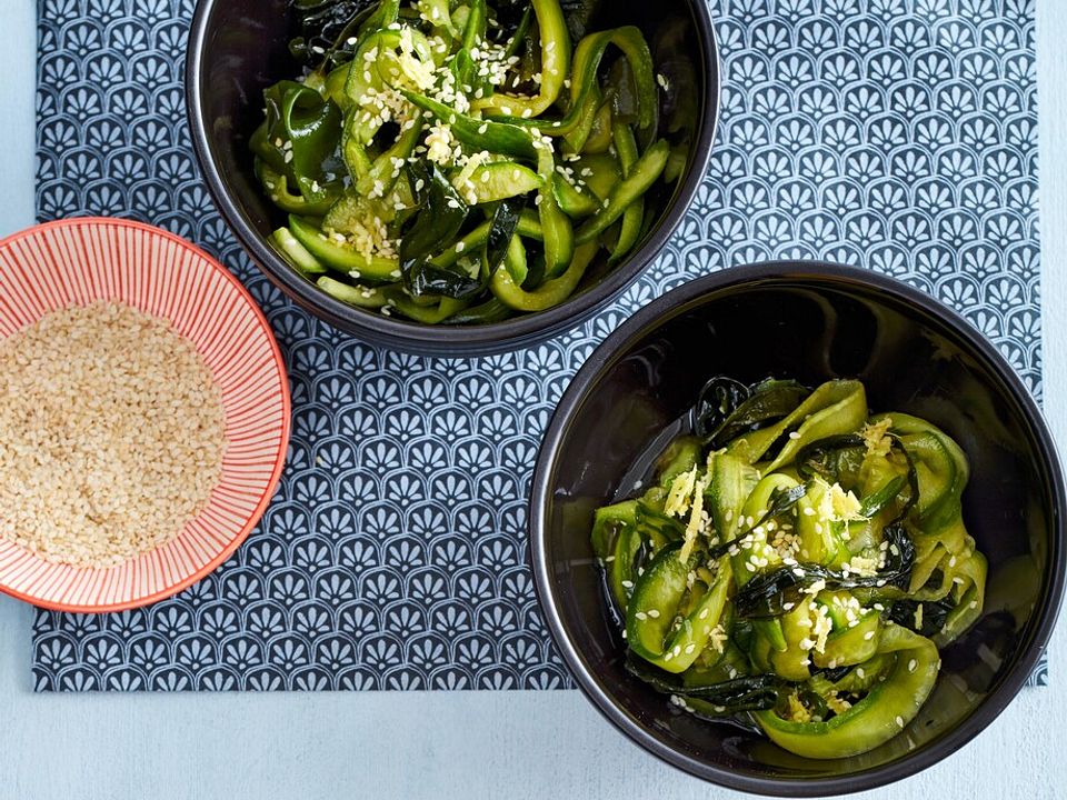 Wakame Sunomono Traditioneller Japanischer Sunomono Salat Mit
