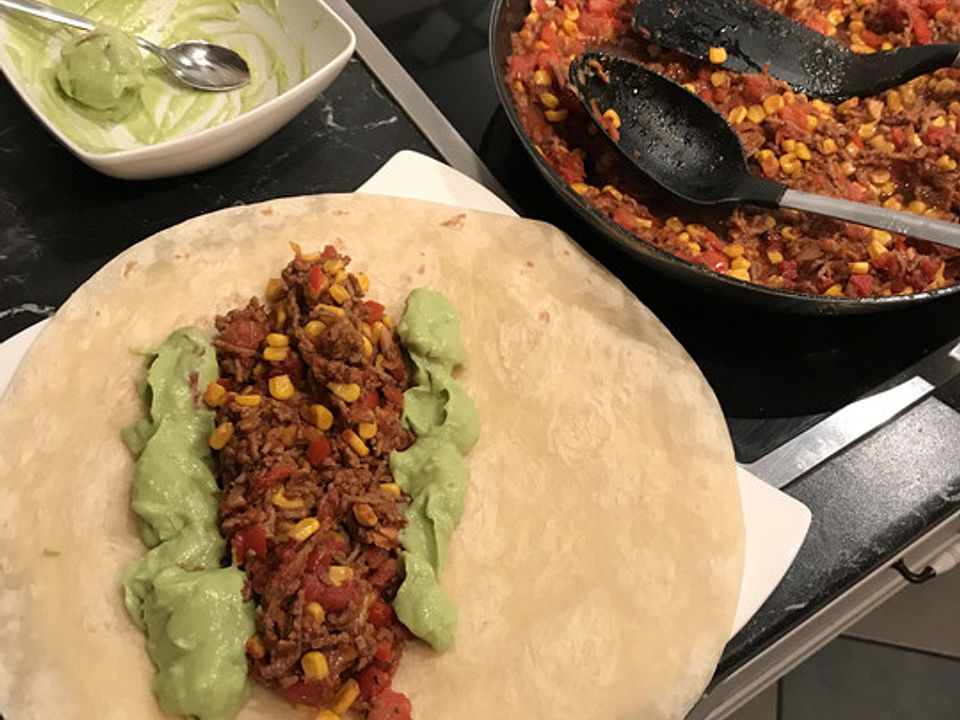 Kreolische Tex-Mex Wraps mit leckerer Guacamole von schnüdl33| Chefkoch