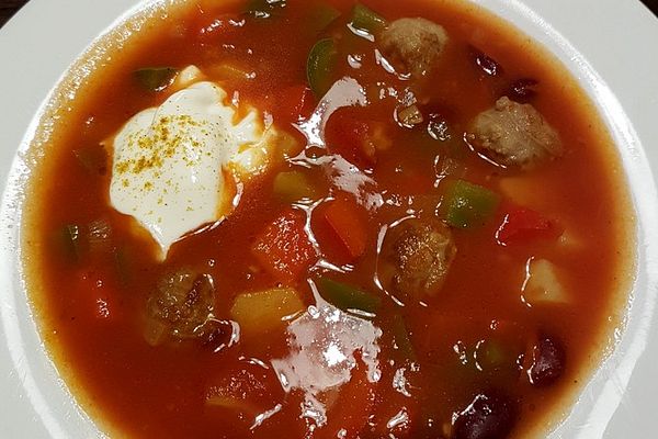 Currywurst-Suppe mit Kidneybohnen von monhe | Chefkoch