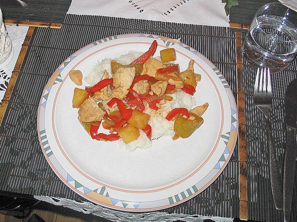 Reis mit Huhn, Gemüse und Ananas von binerine| Chefkoch
