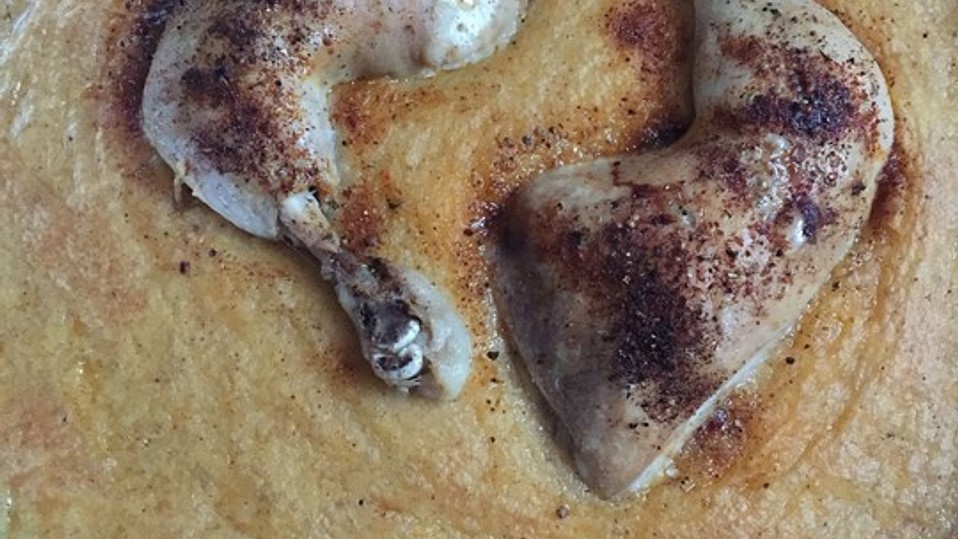 Qervish me pule - Maisbrei mit Huhn aus dem Ofen von Mrsshqipe