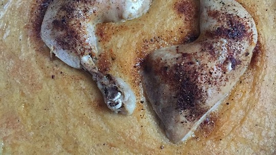 Qervish me pule - Maisbrei mit Huhn aus dem Ofen von Mrsshqipe