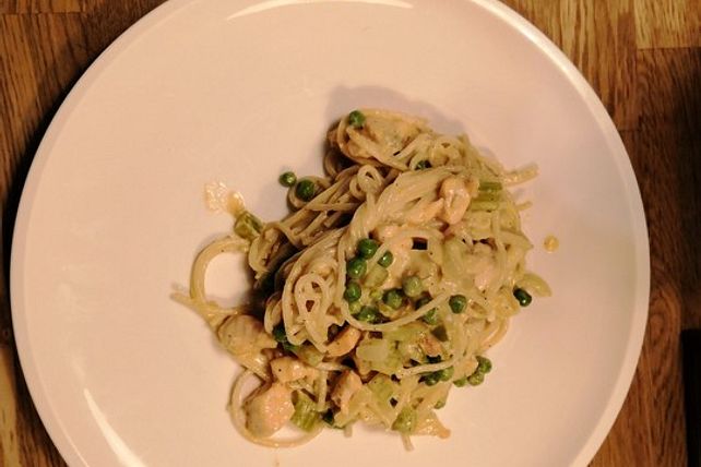 Spaghetti mit Lachs in Sahnesoße von GrüneLilasagne| Chefkoch