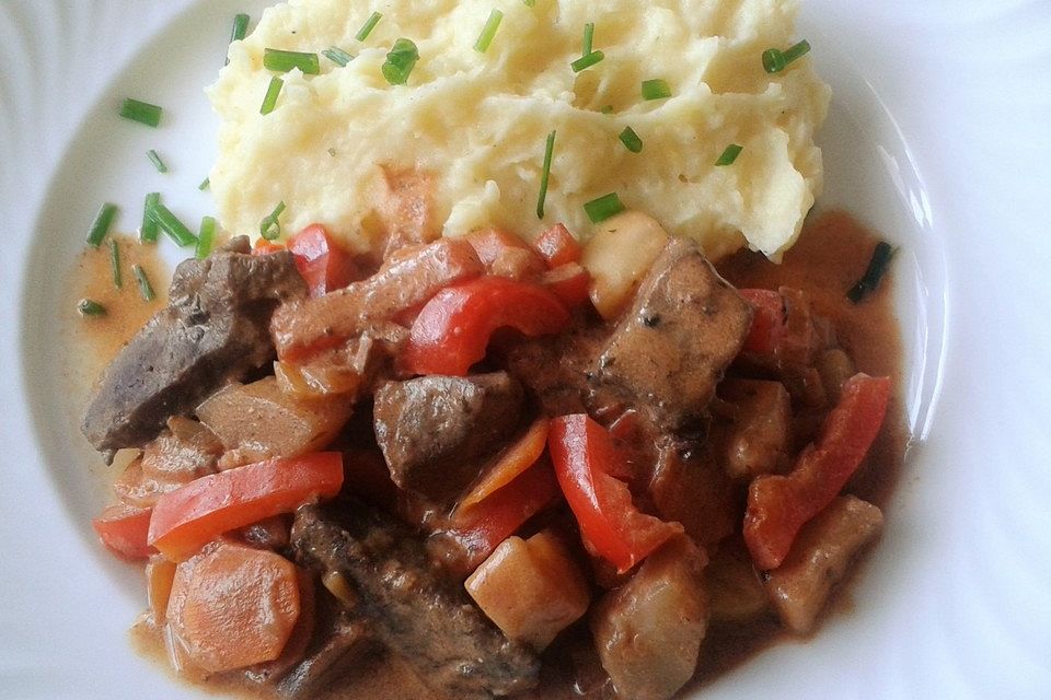 Leberpfanne mit Gemüse von He-fe