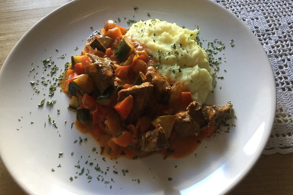 Leberpfanne mit Gemüse von He-fe