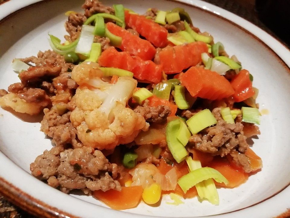 Hackfleisch-Gemüsepfanne von keköchin | Chefkoch