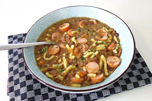 Linsensuppe Mit Sptzlen