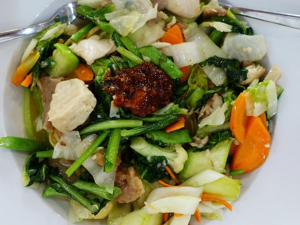 Cap Cay mit Hühnerfleisch und Kangkung von dieter_sedlaczek| Chefkoch