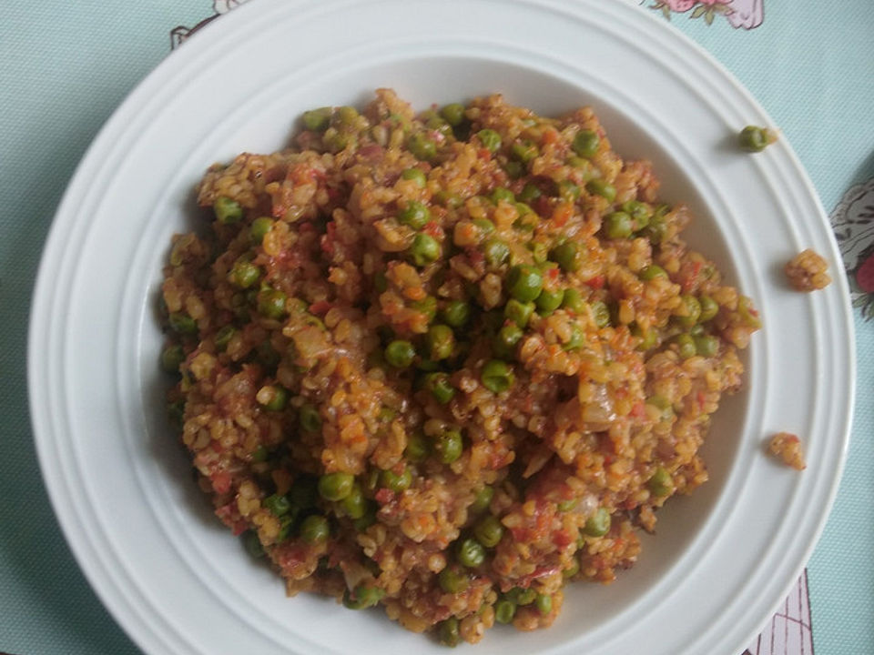 Bulgurpfanne mit Paprika und Erbsen von Schnauda| Chefkoch