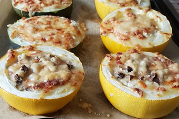 Gefüllte runde Zucchini von Kochbärchi| Chefkoch