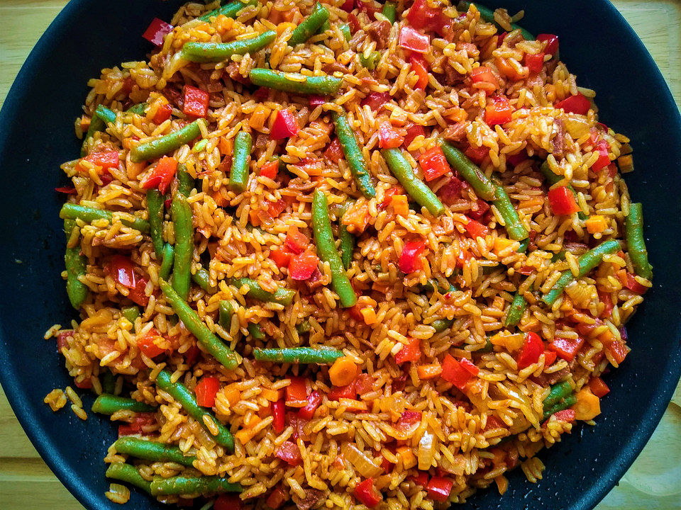 Scharfe Reispfanne mit Harissa von zuiko| Chefkoch