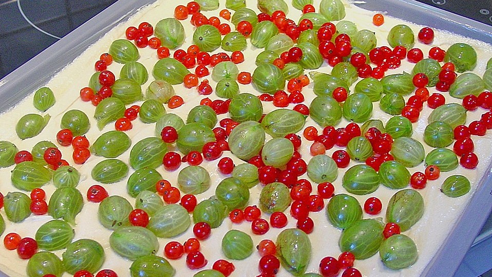 Stachelbeer - Johannisbeer - Blechkuchen von floo