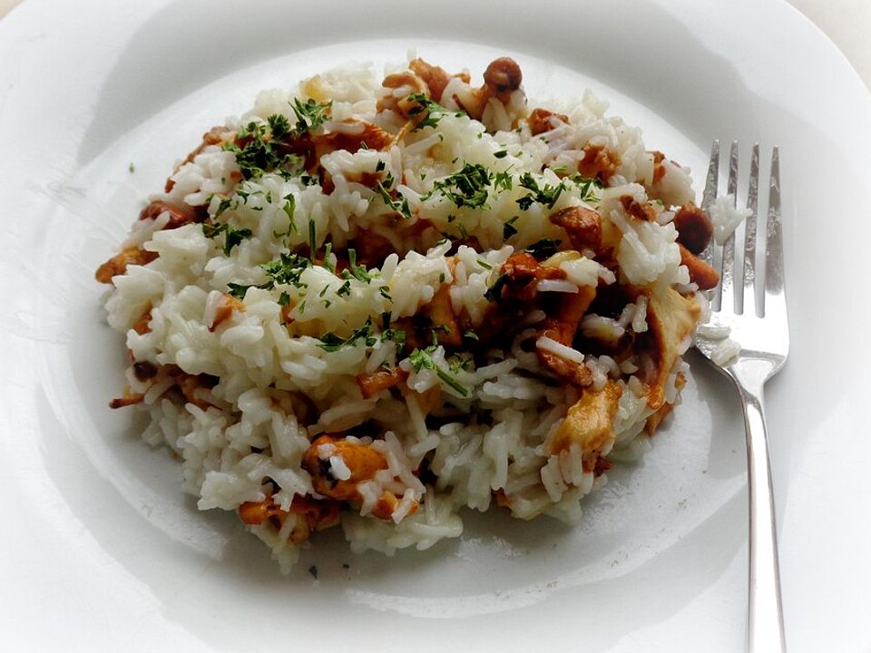 Gebratene Pilze mit Reis| Chefkoch