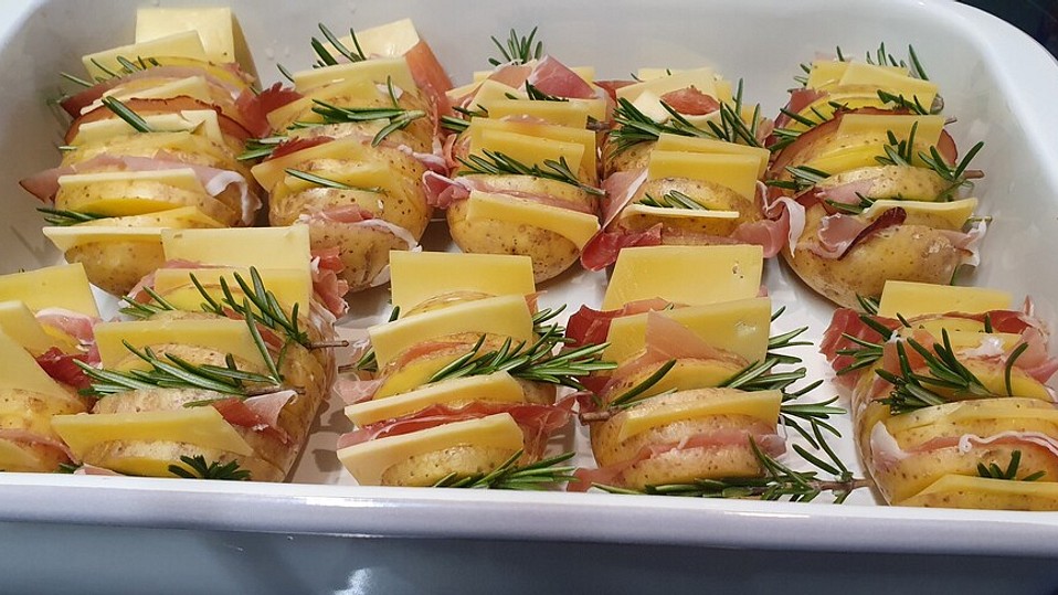 Fächerkartoffeln Mit Speck Und Käse