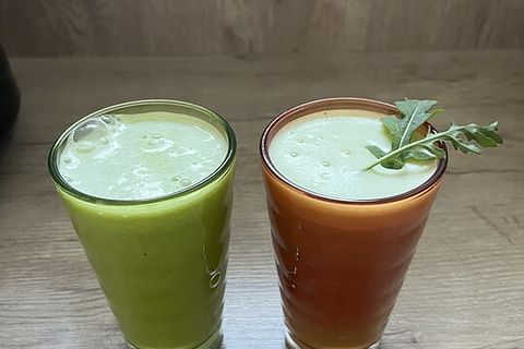 Smoothie mit Banane, Rucola, Zitrone und Marzipan von ymja| Chefkoch
