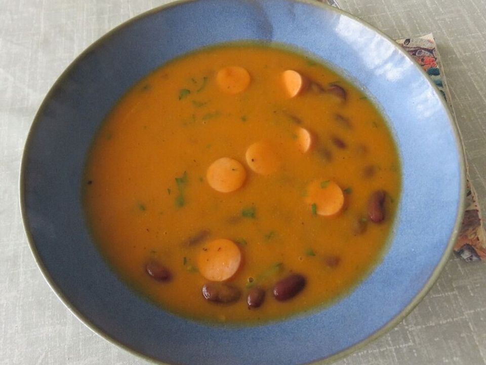 Süßkartoffelsuppe mit Kidneybohnen von Juulee| Chefkoch