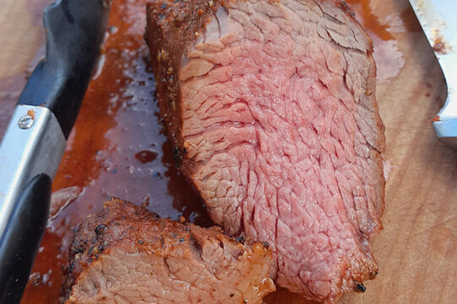Gegrilltes Teres Major Steak, mit BBQ-Rub vorbereitet von schuabeck ...