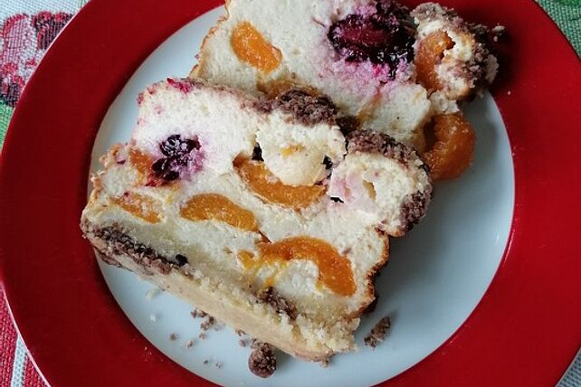 Käsekuchen mit Brombeeren und Aprikosen von biring| Chefkoch