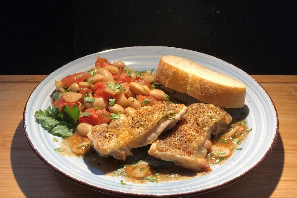 Pollo Fino mit Tomaten-Bohnen-Gemüse von SessM