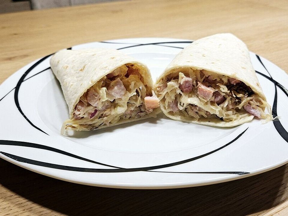 Bayerische Wraps mit Sauerkraut und Kasseler von Cooking-Julchen| Chefkoch