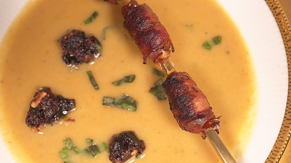 „Fang mer ooo midm Subbnkaschber seim Daddldraam“ - Maronensuppe mit ...