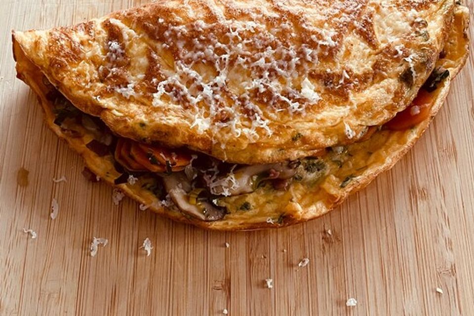 Bauern-Omelette mit Champignons und Speck von nico_cassani13
