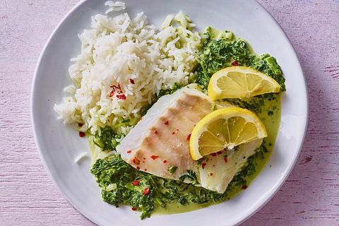 Kokos-Spinat mit Fisch von fuerjedentag| Chefkoch