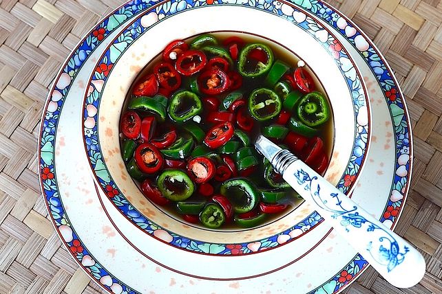 Süß-sauer-scharfe Peperoni in Essig von dieter_sedlaczek| Chefkoch