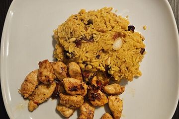 Chili-Chicken mit süß-pikantem Reis von Rubi72| Chefkoch