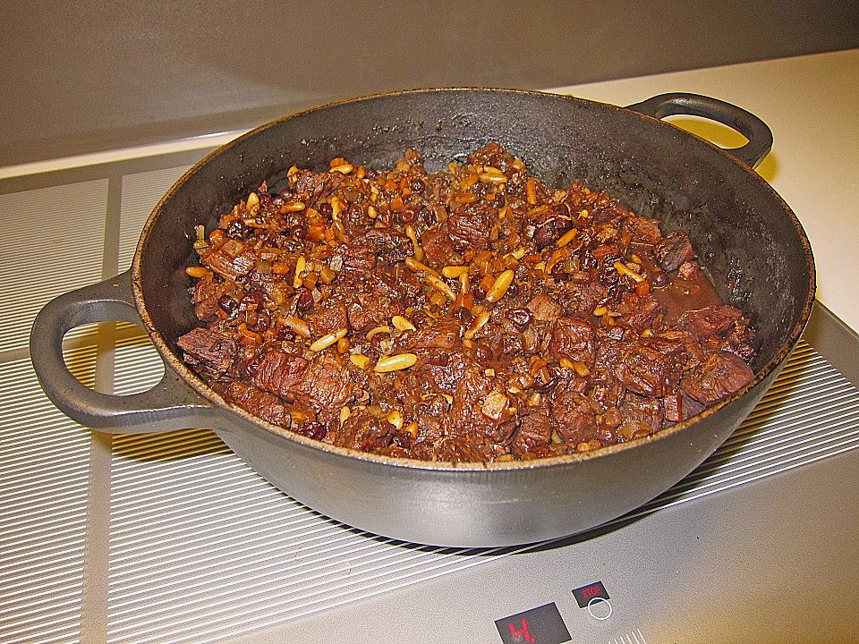 Hirschragout mit Grappa und Pinienkernen von moorhenne| Chefkoch