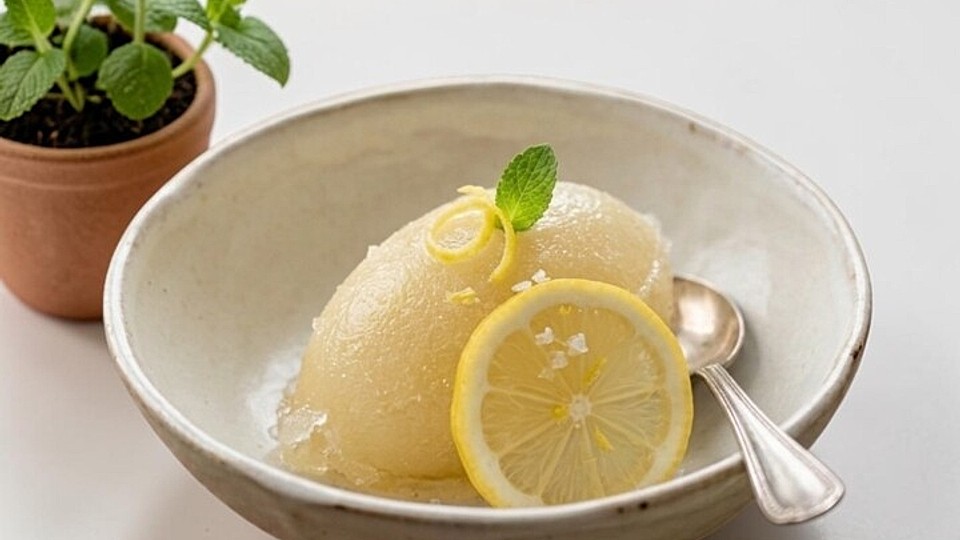 Zitronensorbet Ohne Eismaschine