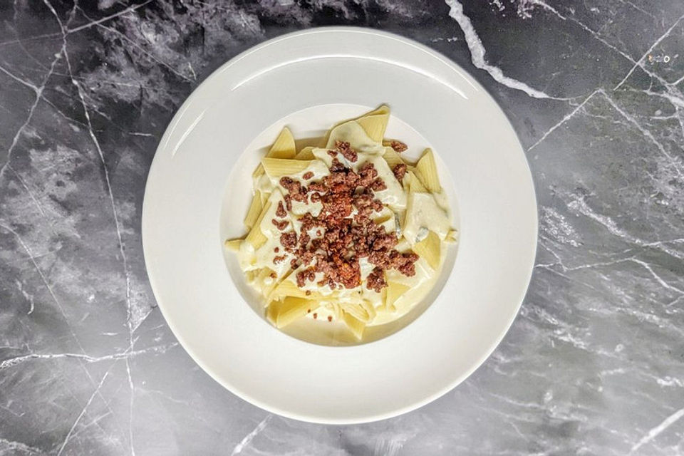 Pasta in Gorgonzolasauce mit 'Nduja & Salsiccia von olivia_winter