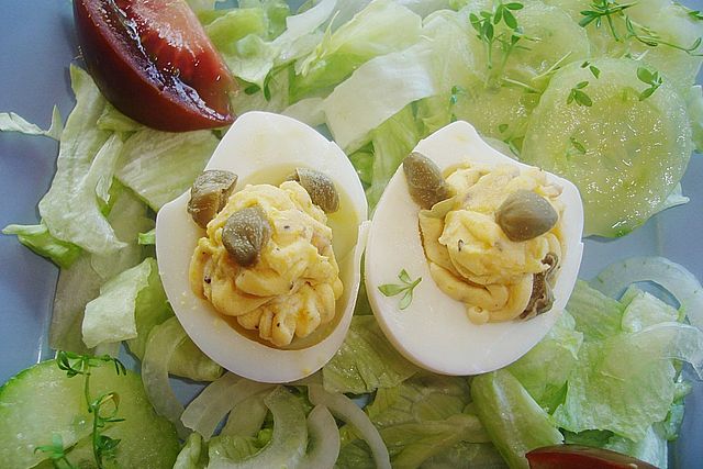 Eier mit Sardellenfüllung von Sonja
