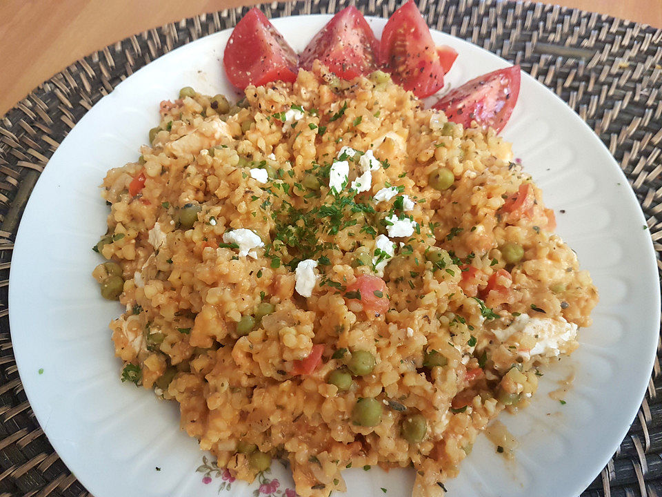 Bulgur - Tomaten - Feta - Pfanne von huco173| Chefkoch